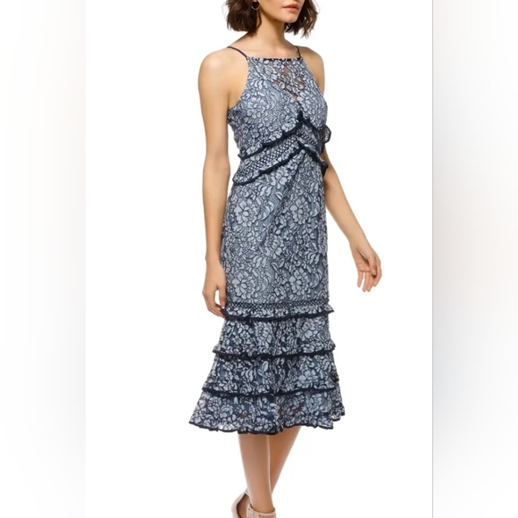 KEEPSAKE the Label | Dresses | Keepsake The Label Blue And White Lace ...